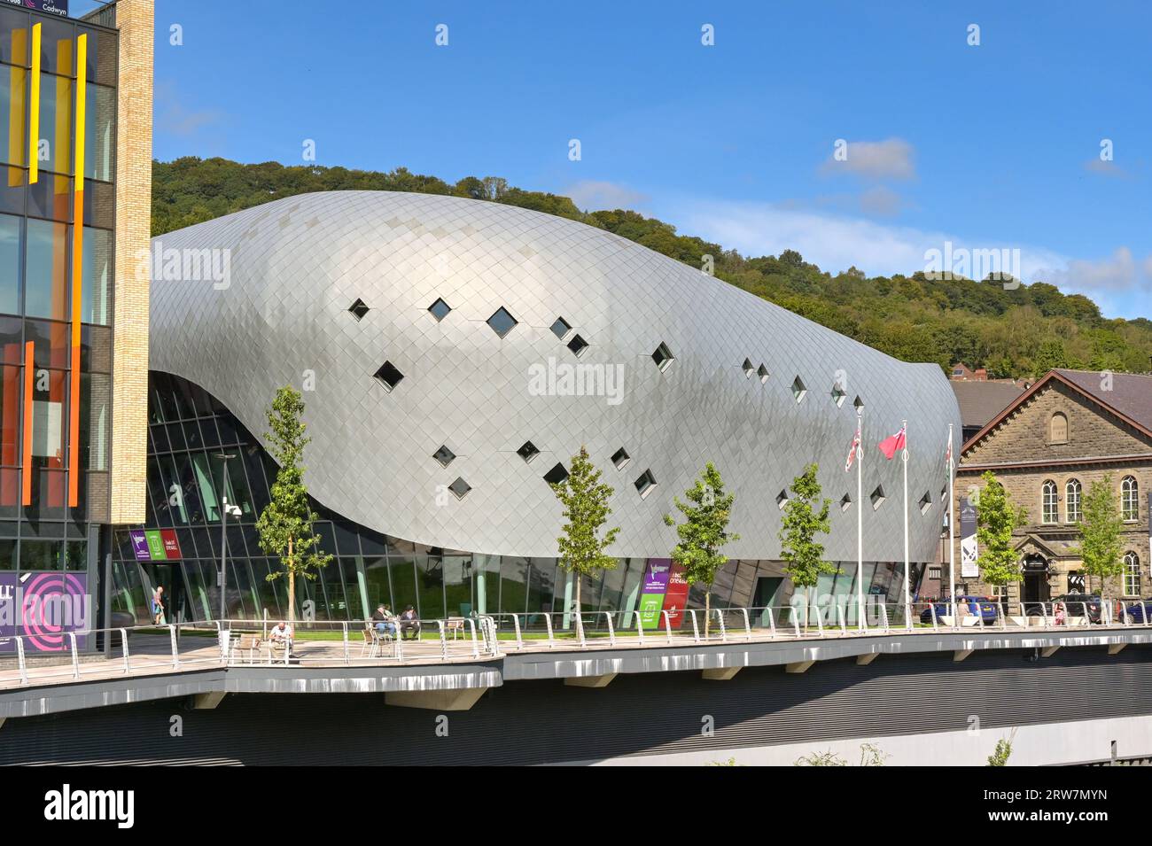 Pontypridd, Wales - 12 September 2023: Exterior view of the modern ...