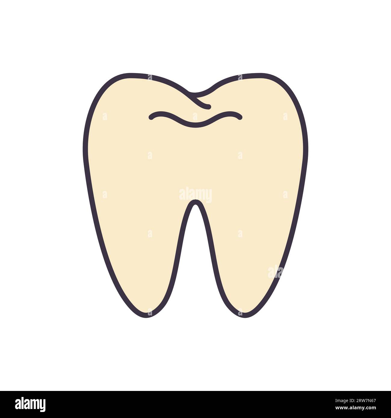Tooth Vector Icon. Tooth Sign. Isolated on White Background. Vector ...