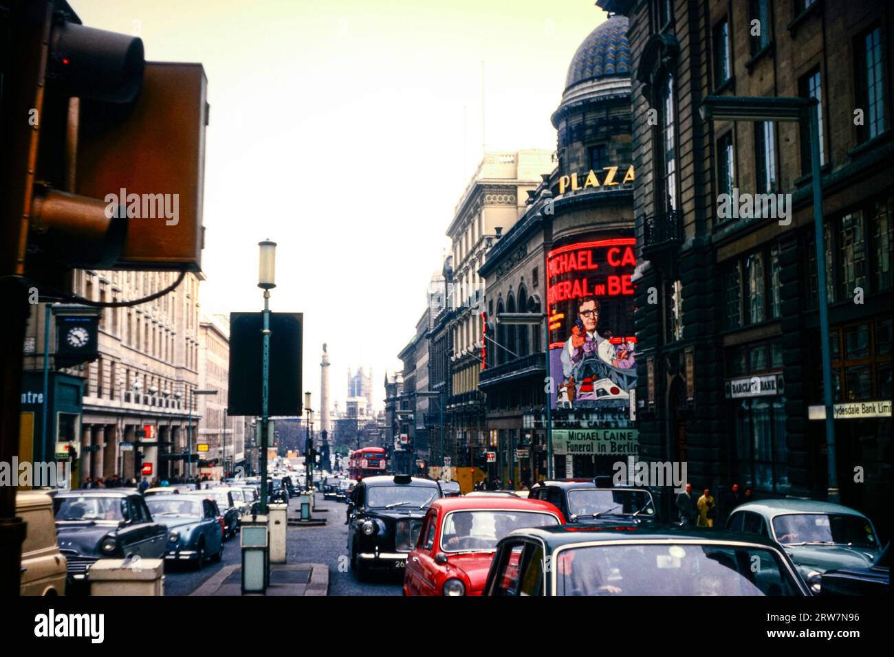 Nostalgic London street scene from 1967 showing the Plaza Theatre ...