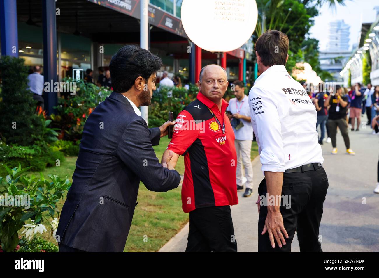 BEN SULAYEM Mohammed (uae), President of the FIA, WOLFF Toto (aut ...
