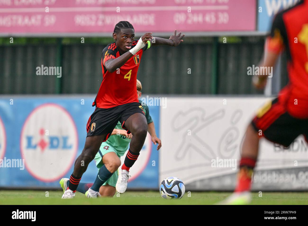 Sint Niklaas, Belgium. 17th Sep, 2023. Jorthy Mokio (4) of Belgium ...