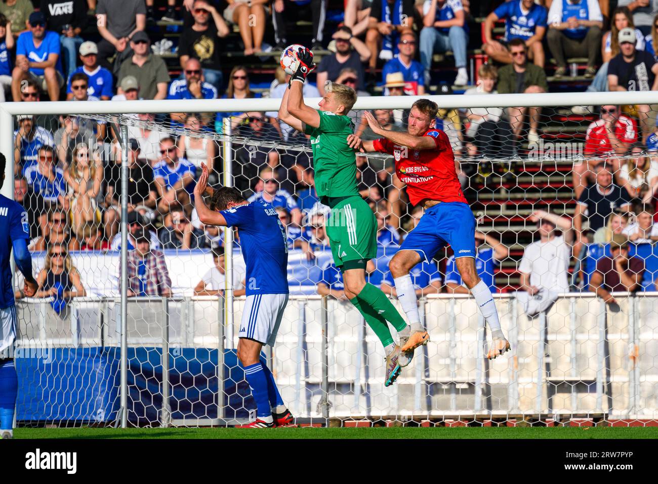 Hvidovre, Denmark. 17th Sep, 2023. Goalkeeper Mads Kikkenborg (1) of Lyngby BK seen during the ...