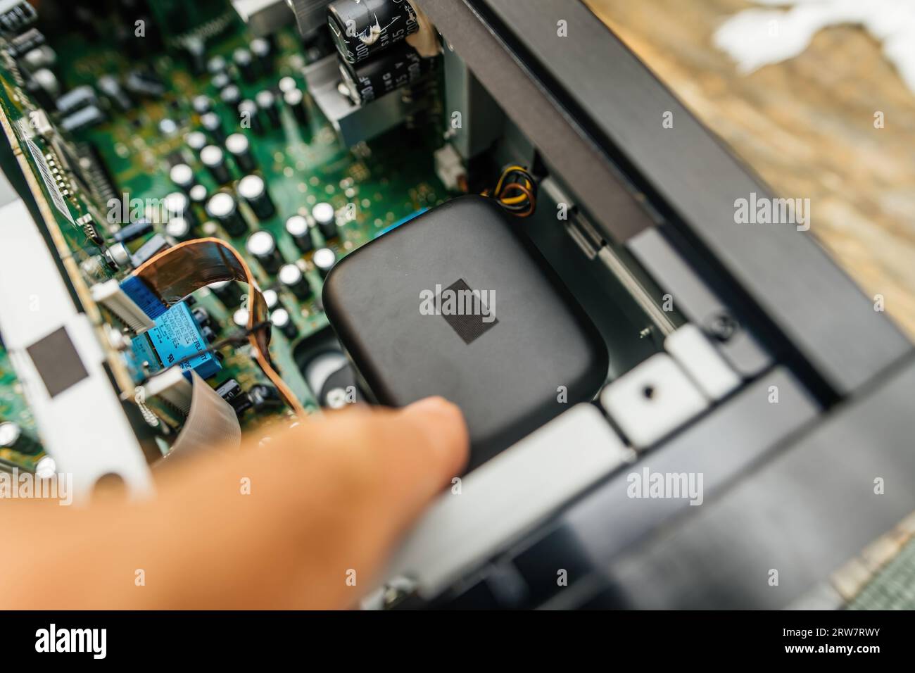 Munich, Germany - Sep 11, 2023: POV of a male hand directing attention ...