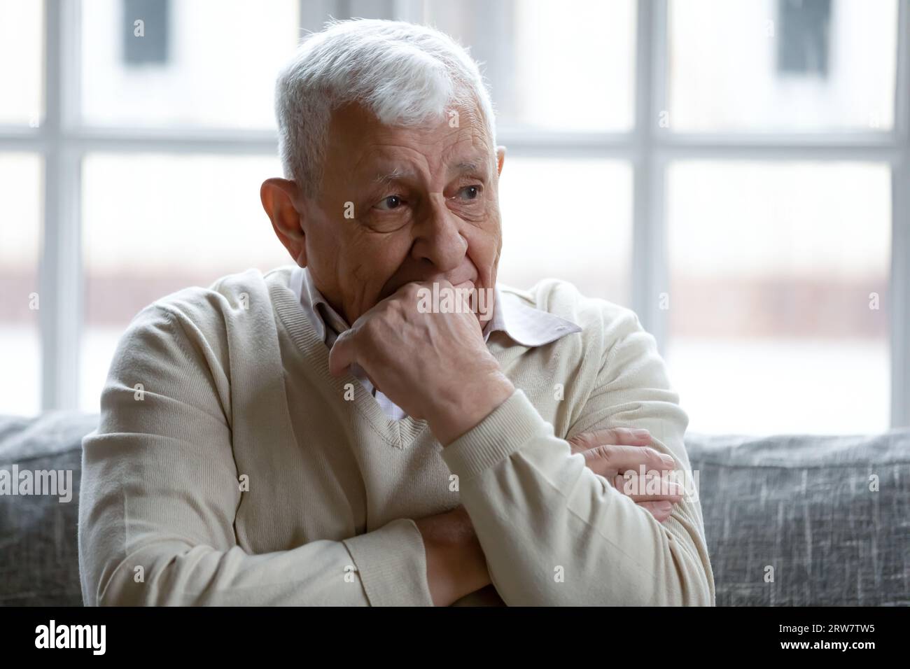 Thoughtful nostalgic man in hi-res stock photography and images - Alamy