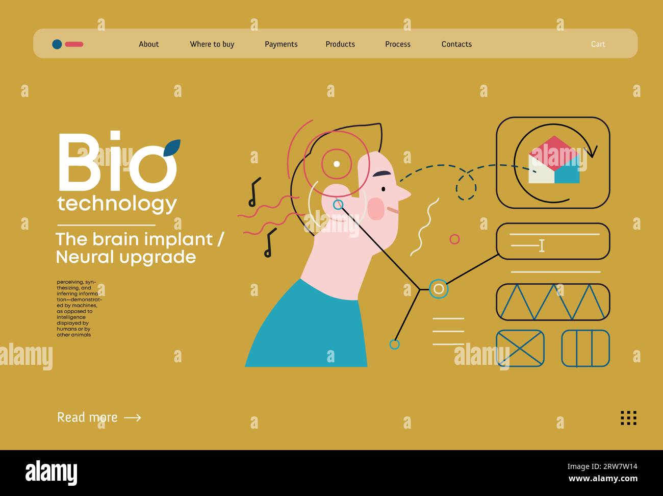 Neuroengineering Stock Vector Images - Alamy