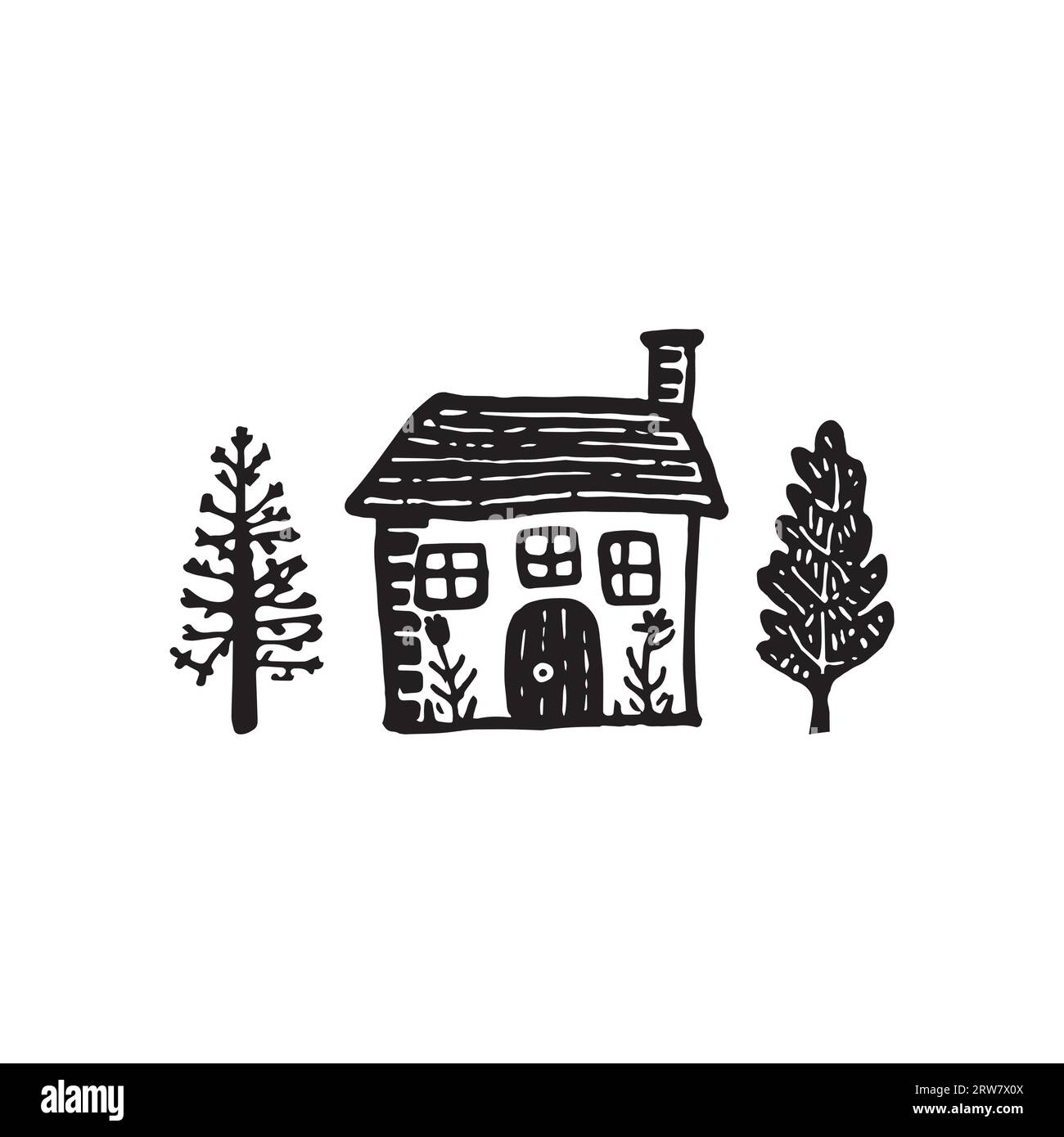 Cabin Sketches Printable