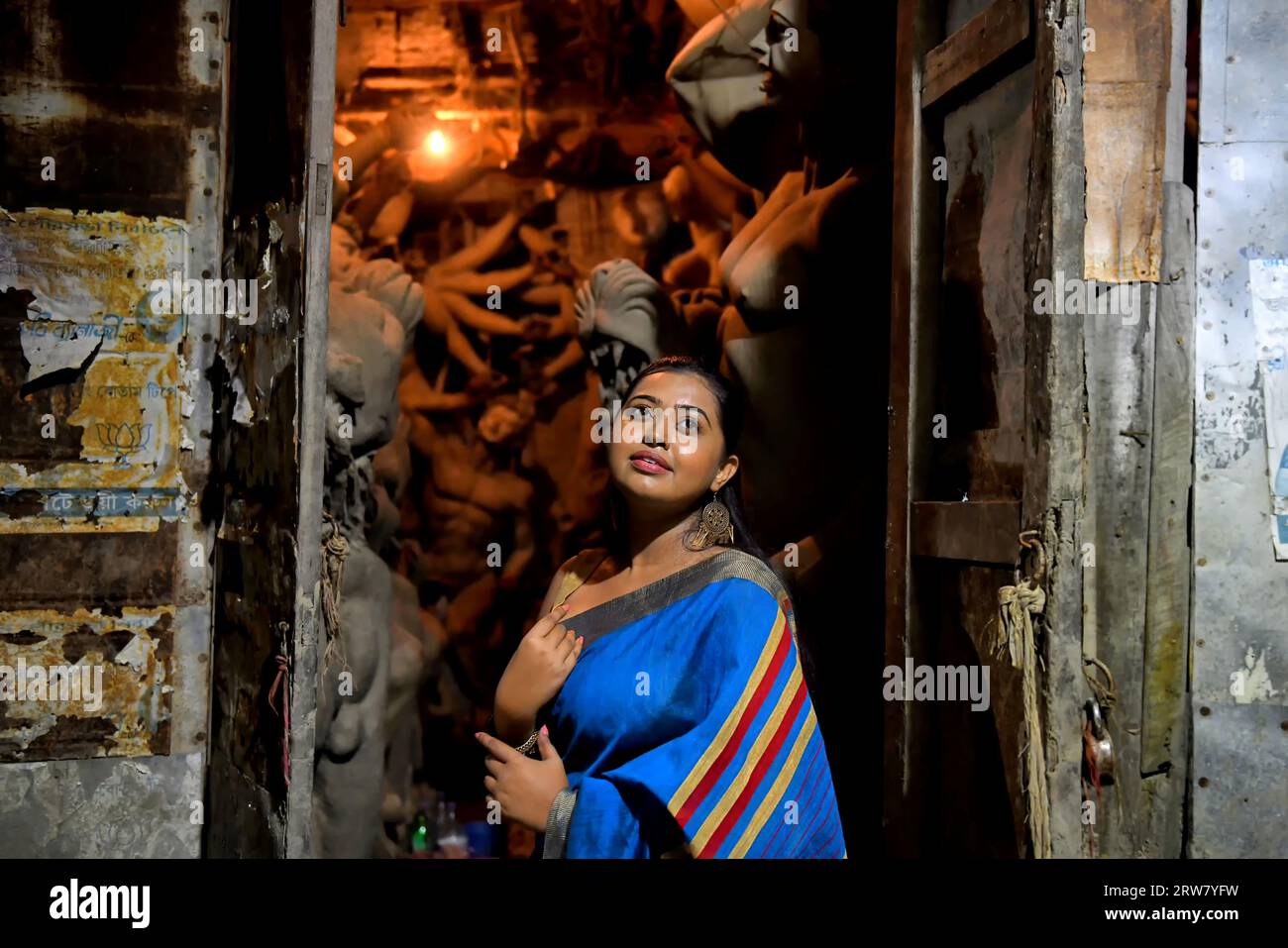 Fashion Model Rima Bhattacharya poses for a photo inside the pottery ...