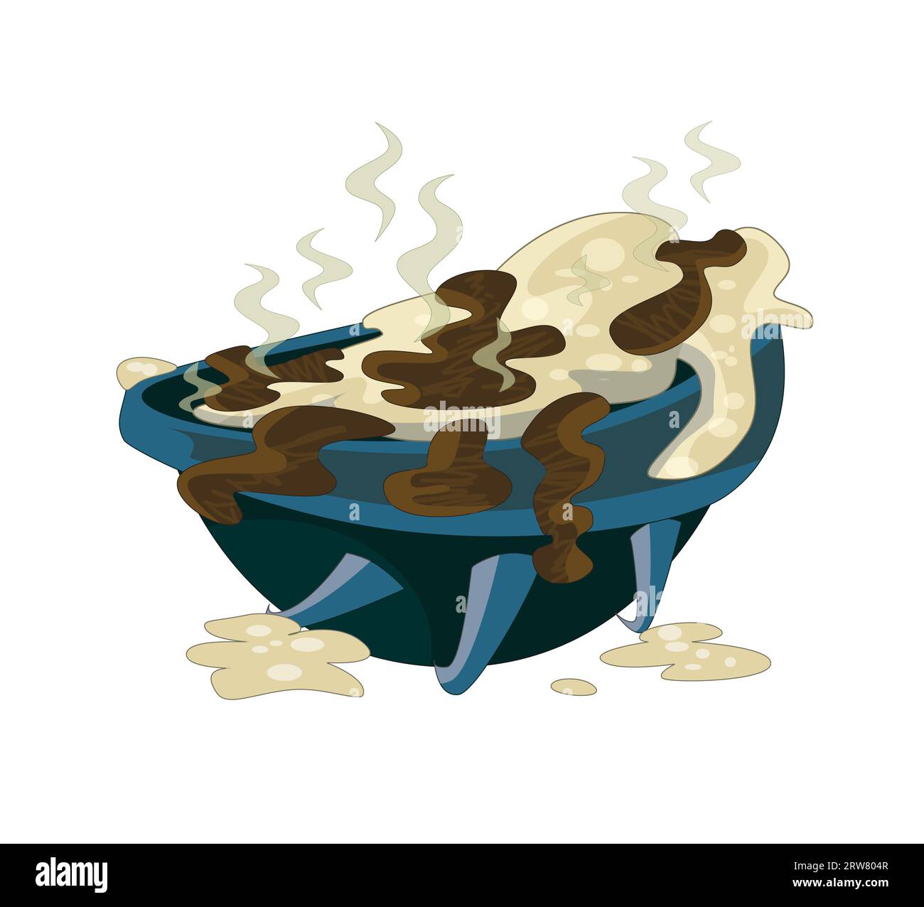 cartoon scene with funny and bizarre looking alien food ufo isolated ...