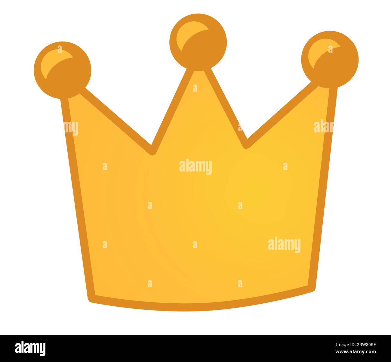 Cartoon colorful element royal crown isolated illustration for kids ...