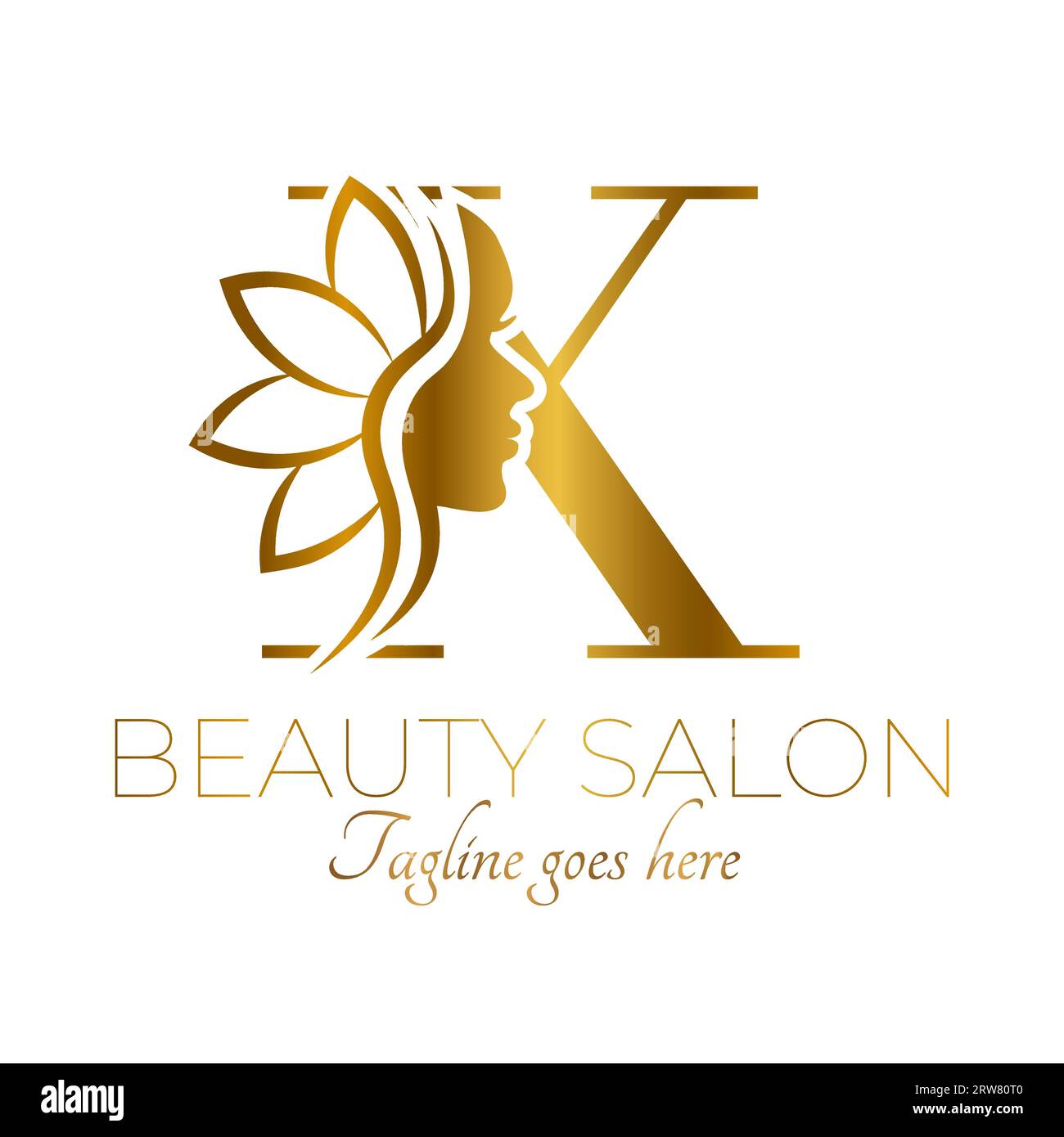 Gold X Letter Initial Beauty Brand Logo Design Stock Vector Image & Art ...