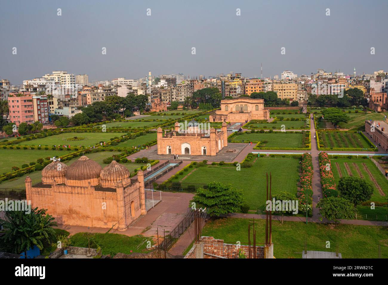 Aerial view of the Lalbagh Fort also known as Fort Aurangabad is an ...