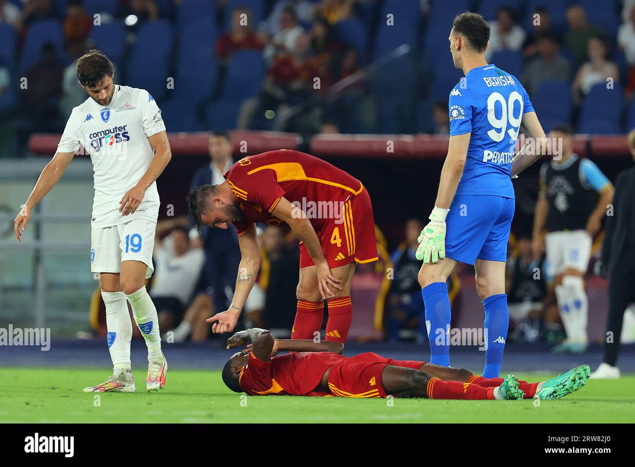 Rome, . 17th Sep, 2023. Rome, Italy 17.09.2023: Evan Ndicka of Roma ...