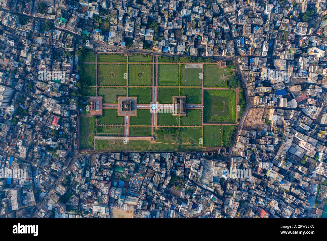 Aerial view of the Lalbagh Fort also known as Fort Aurangabad is an ...
