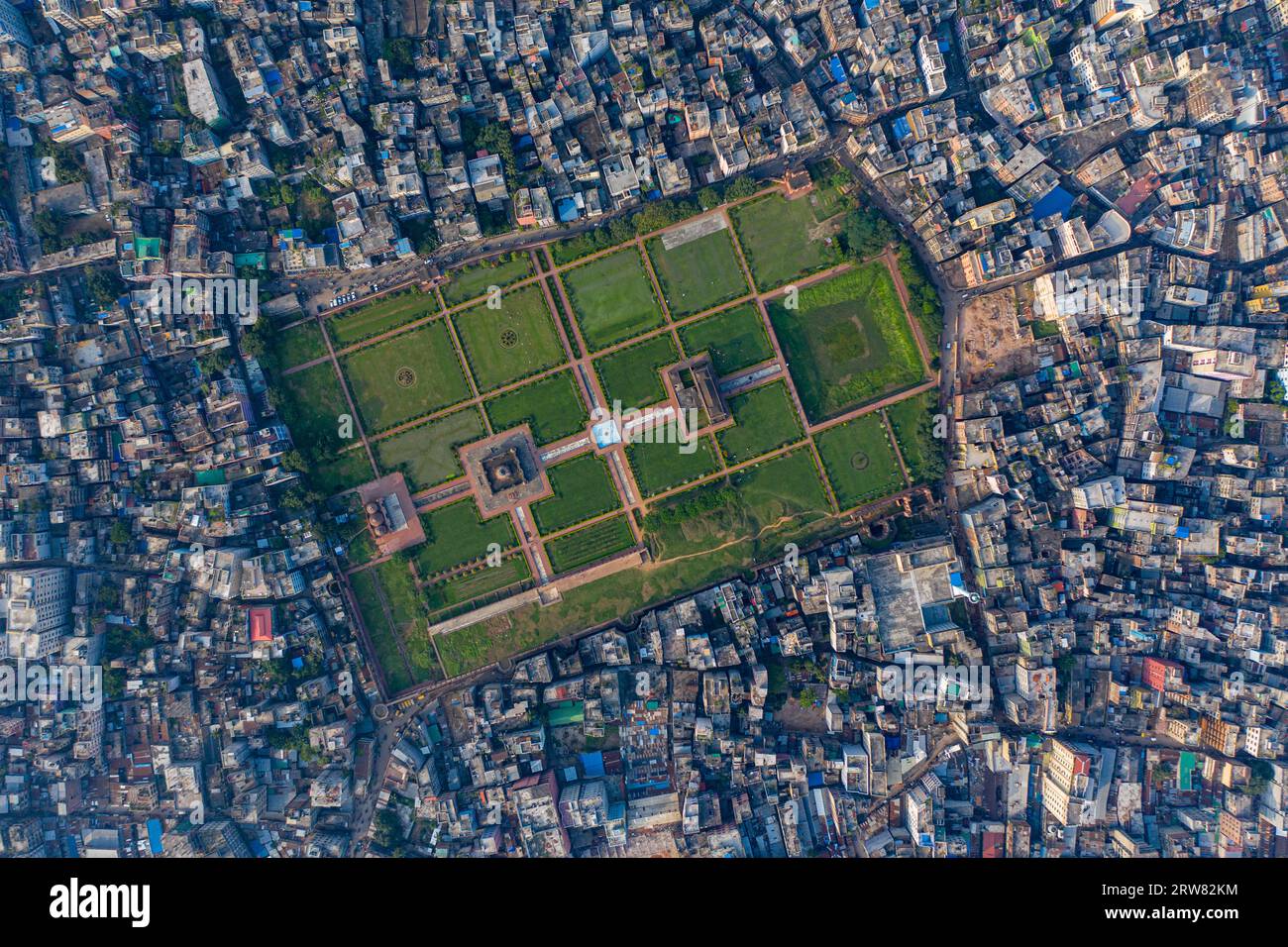 Aerial view of the Lalbagh Fort also known as Fort Aurangabad is an ...