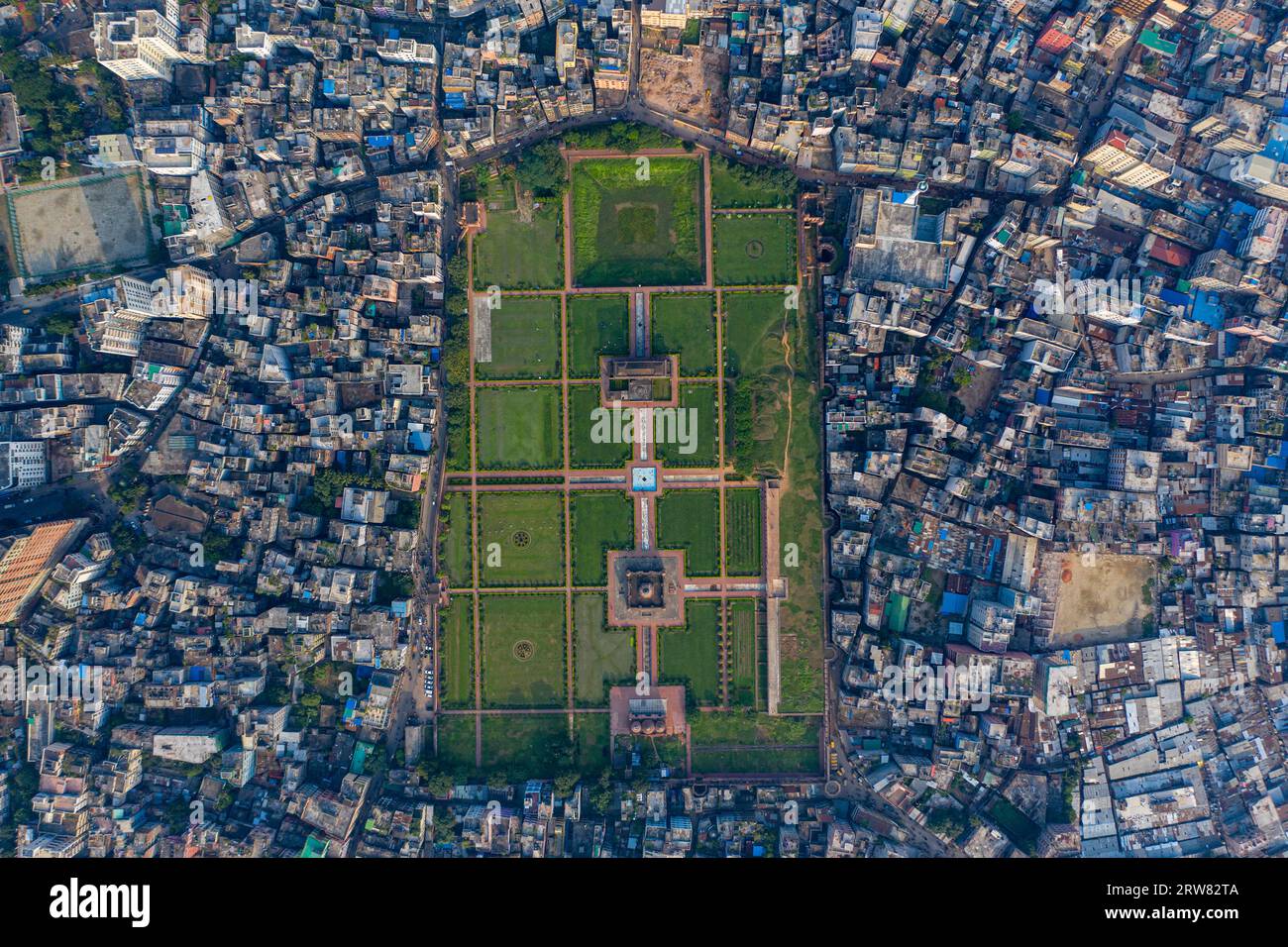 Aerial view of the Lalbagh Fort also known as Fort Aurangabad is an ...