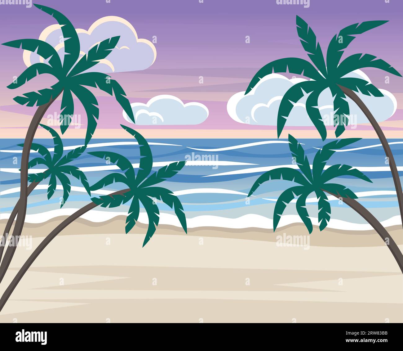 Caribbean sea horizon Stock Vector Images - Alamy