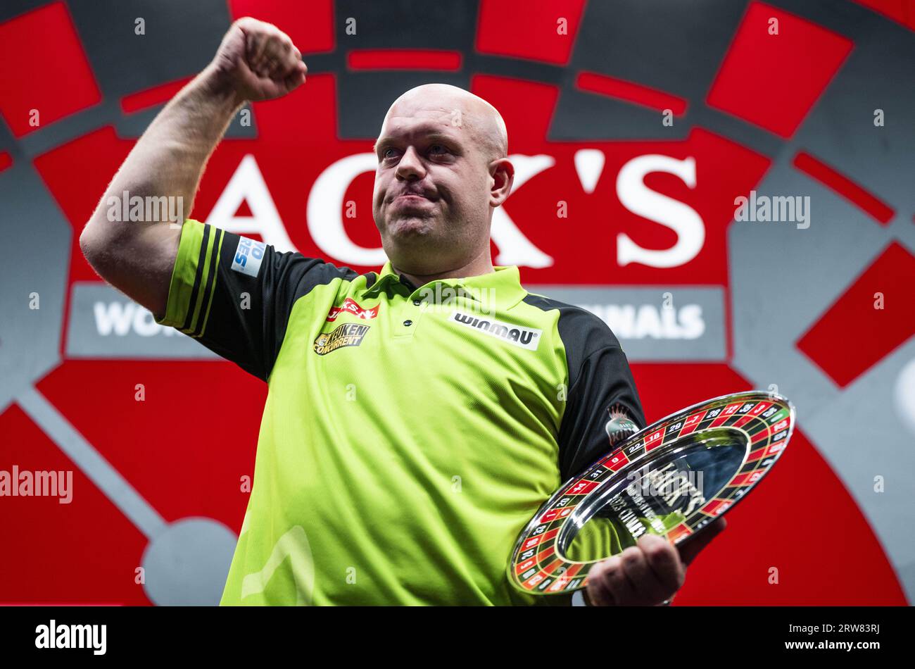 AMSTERDAM - Michael van Gerwen after winning the final against Nathan ...