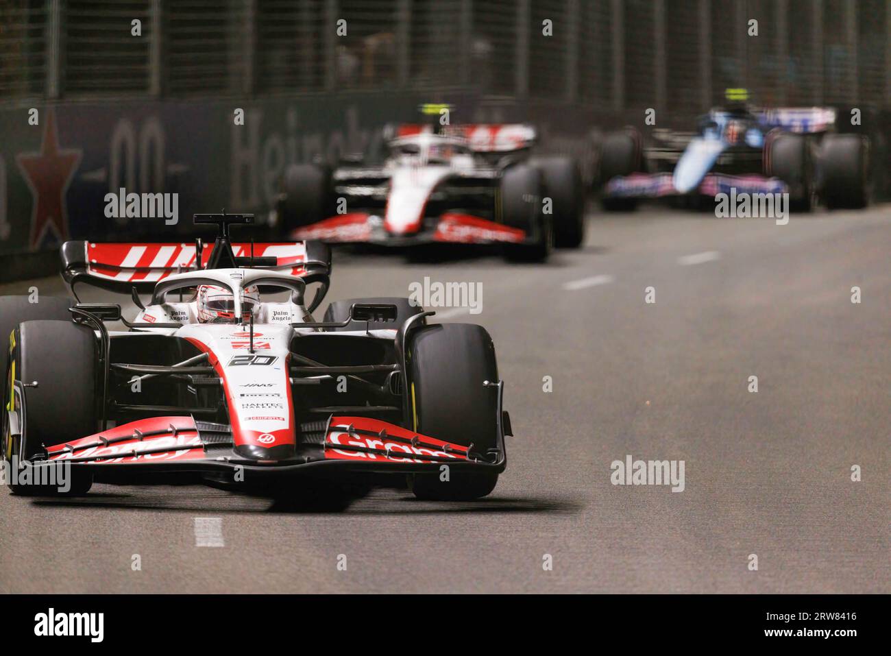 Singapore, Singapore. 17th Sep, 2023. Kevin Magnussen of Denmark drives ...