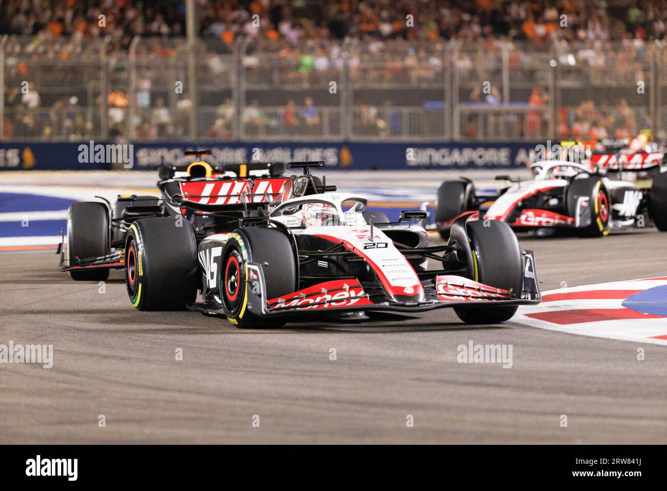 Singapore, Singapore. 17th Sep, 2023. Kevin Magnussen of Denmark drives ...