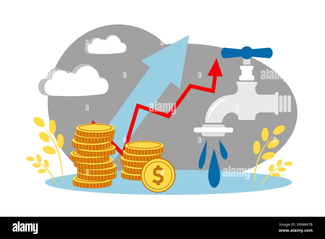 Pure water supply Stock Vector Images - Alamy