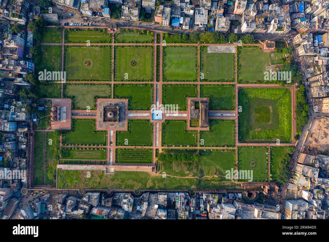 Aerial view of the Lalbagh Fort also known as Fort Aurangabad is an ...