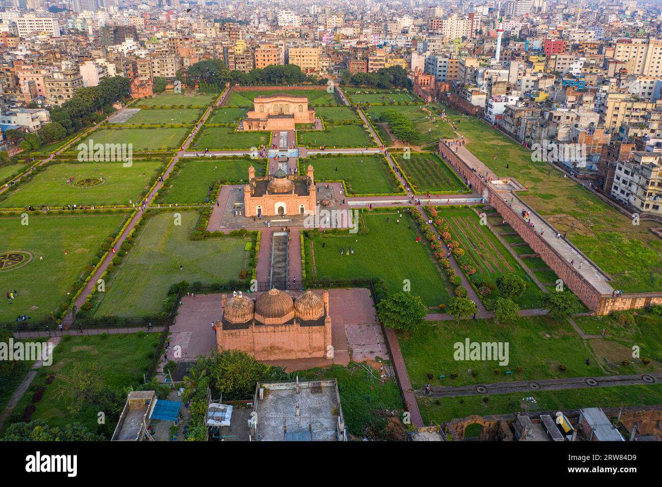 Aerial view of the Lalbagh Fort also known as Fort Aurangabad is an ...