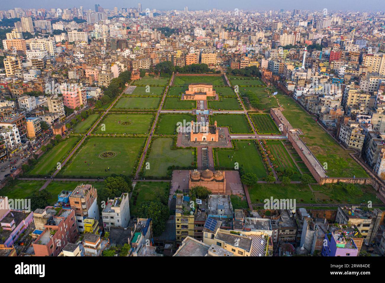 Aerial view of the Lalbagh Fort also known as Fort Aurangabad is an ...