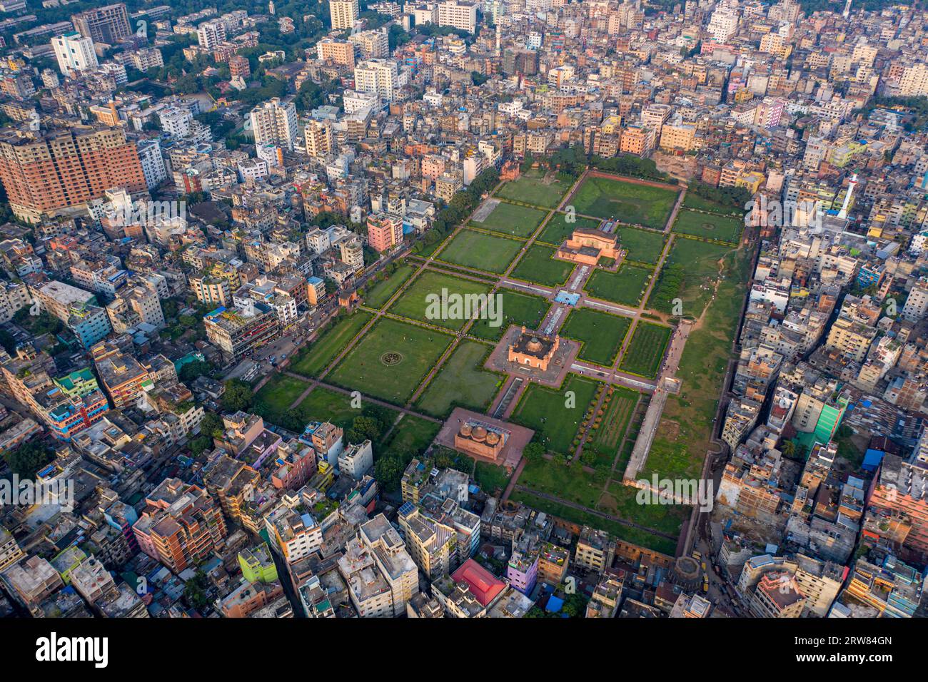 Aerial view of the Lalbagh Fort also known as Fort Aurangabad is an ...