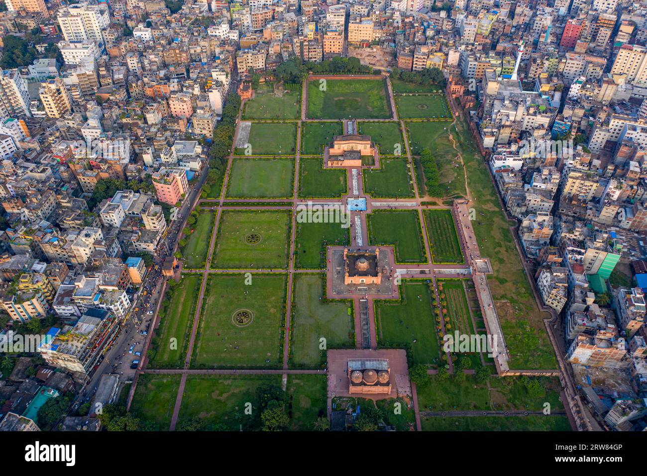 Aerial view of the Lalbagh Fort also known as Fort Aurangabad is an ...