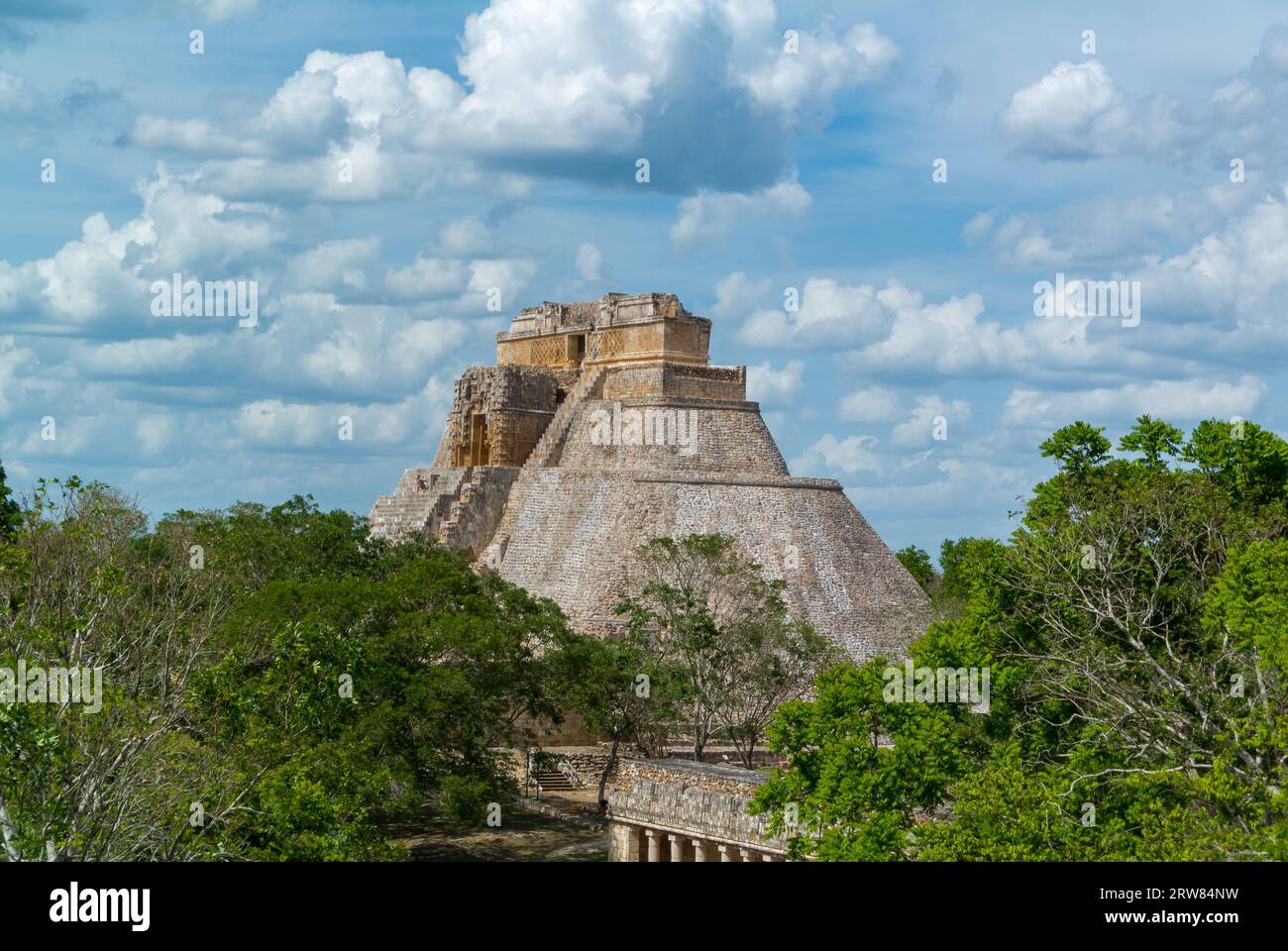 Uxmal, Yucatan, Mexico, The pyramid of Uxmal that is unesco world ...