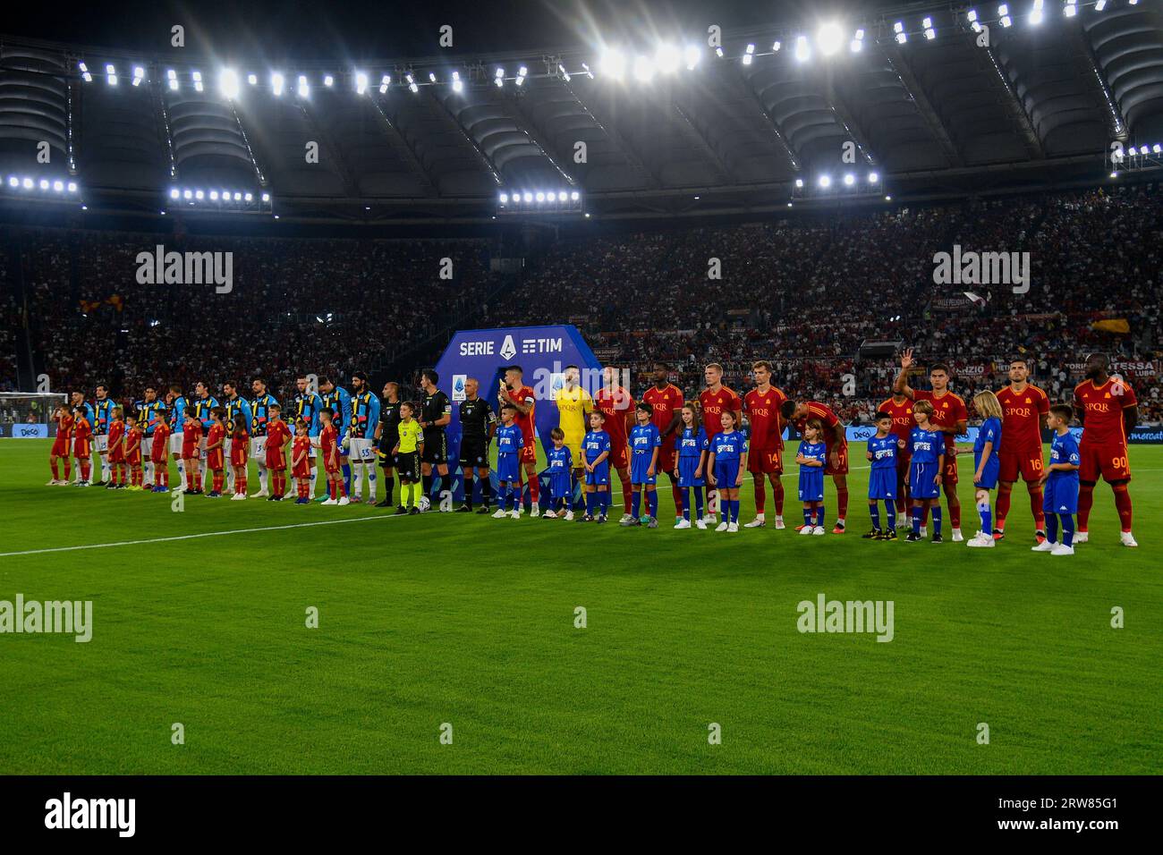 Rome, Italy. 17th Sep, 2023. Line up during the Italian Football ...