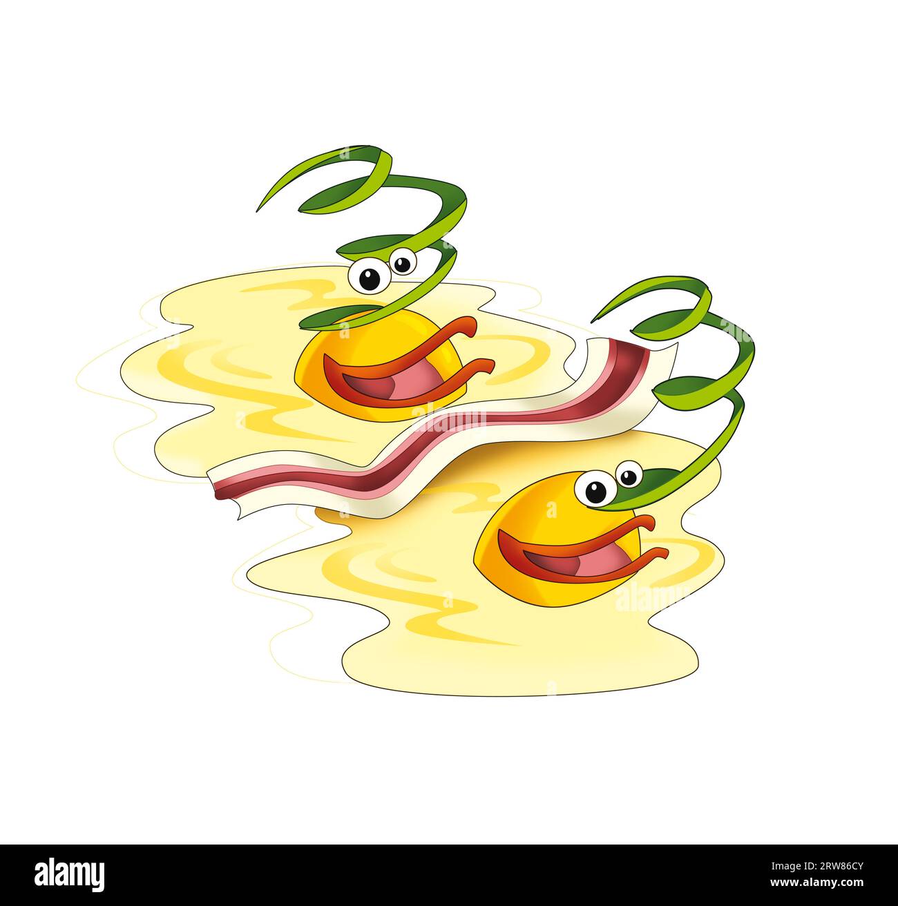 cartoon scene with funny and bizarre looking alien food ufo isolated ...