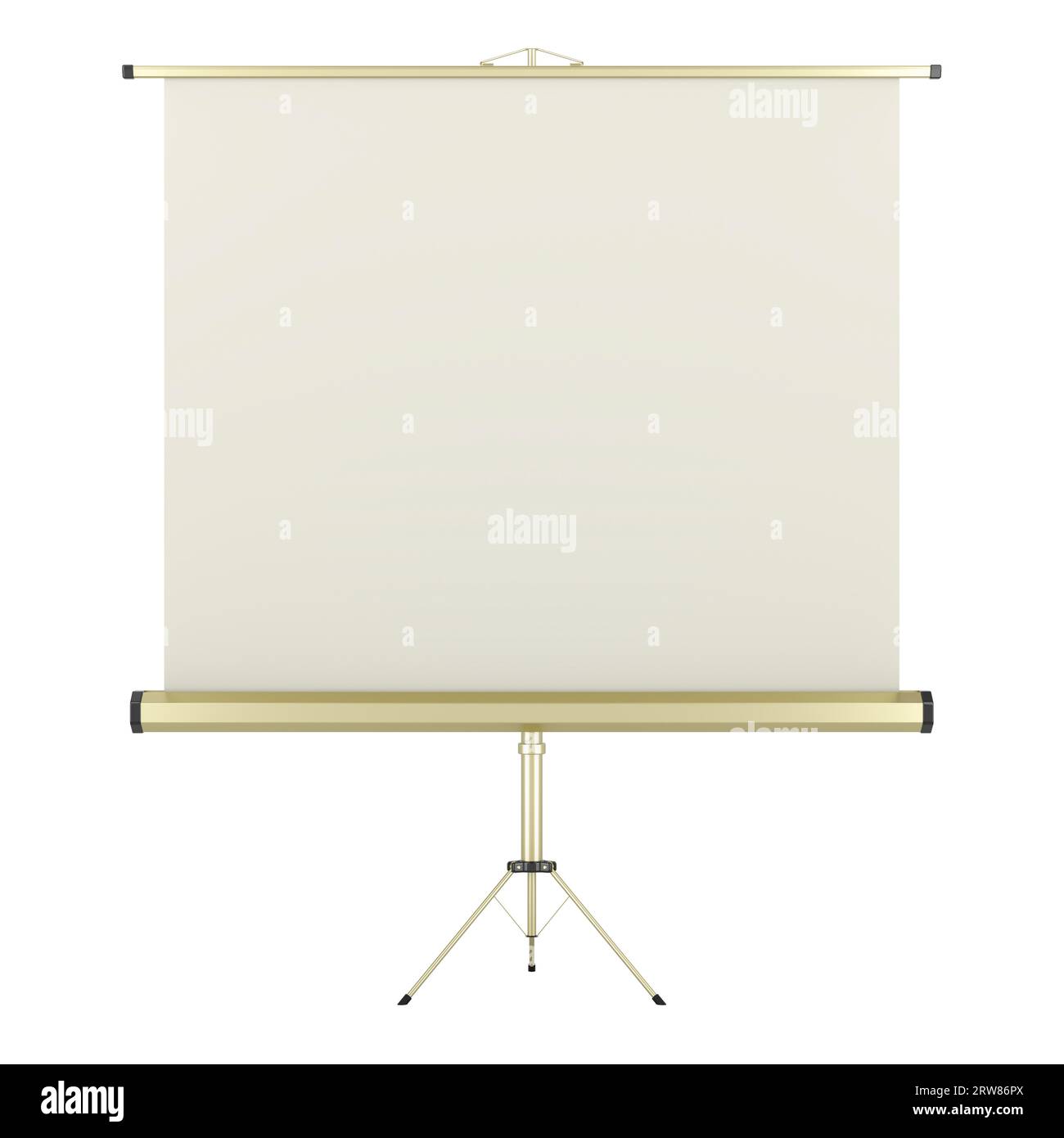 Projection Screen with tripod, 3D rendering isolated on white ...