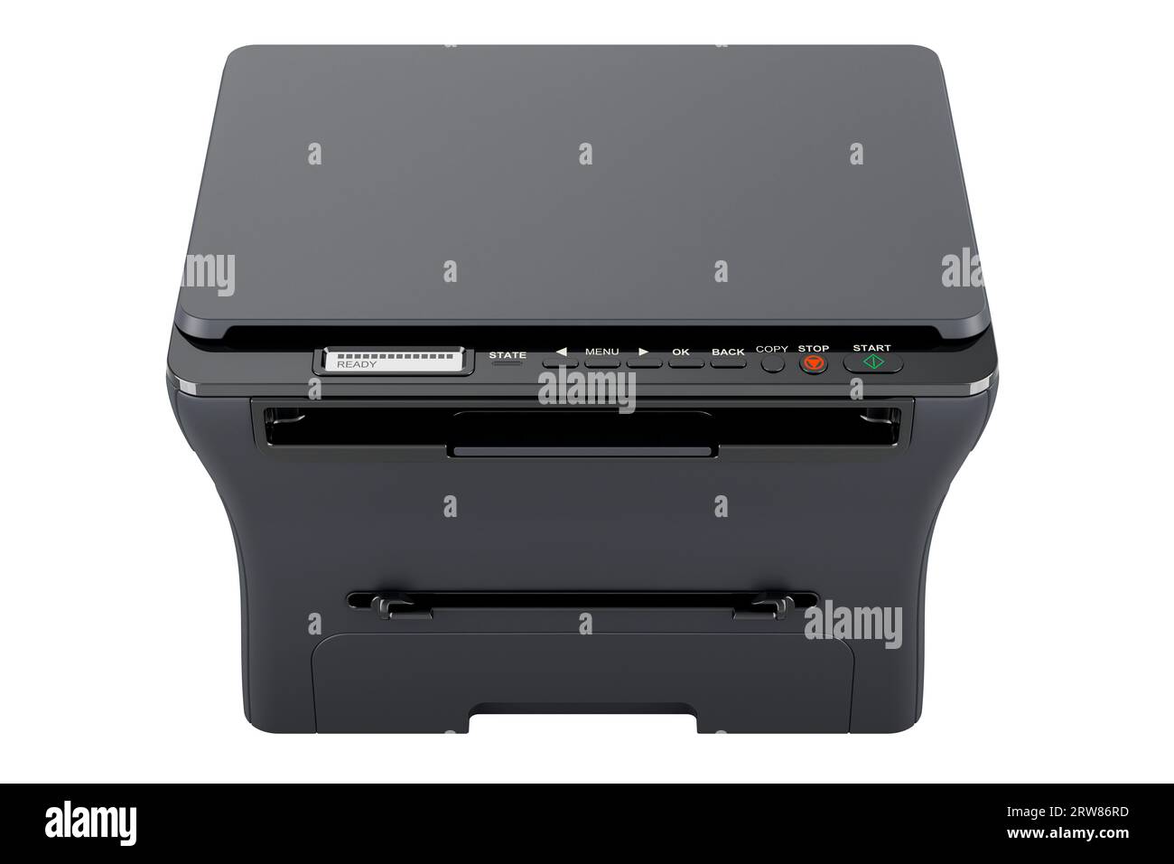 Laser Computer Printer. Multifunction printer MFP, 3D rendering ...