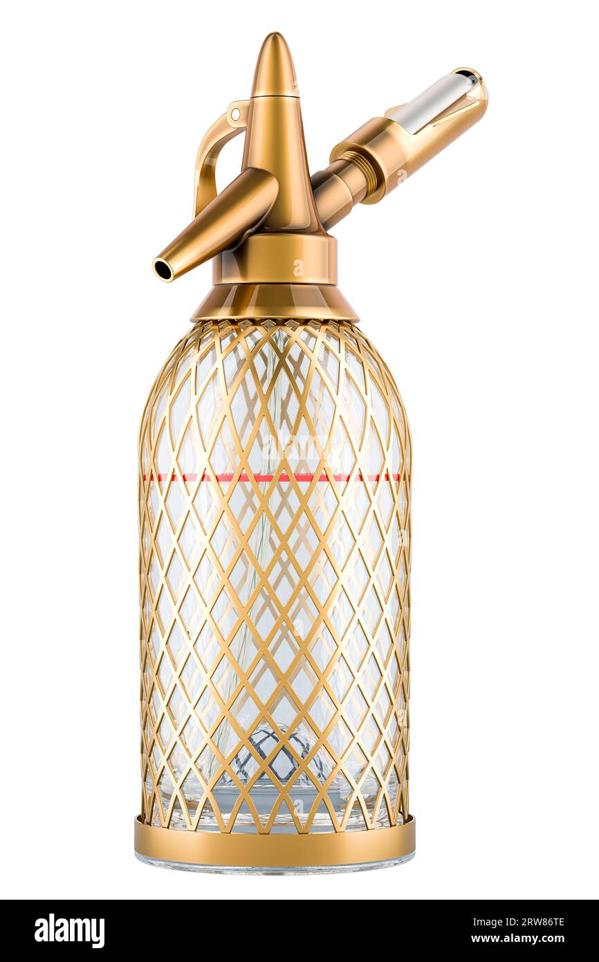 Soda Siphon, siphon. 3D rendering isolated on white background Stock ...