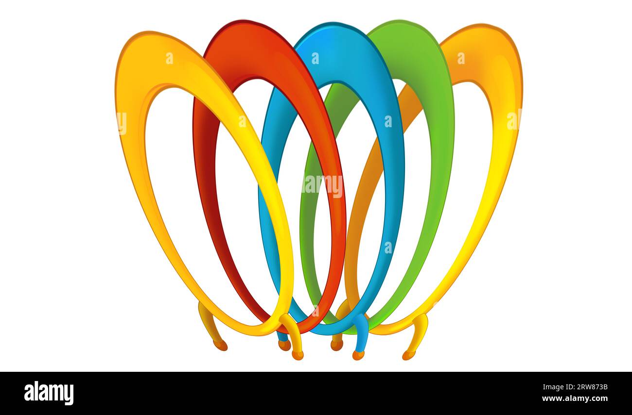 cartoon scene with colorful playground kindergarten element ladder for ...