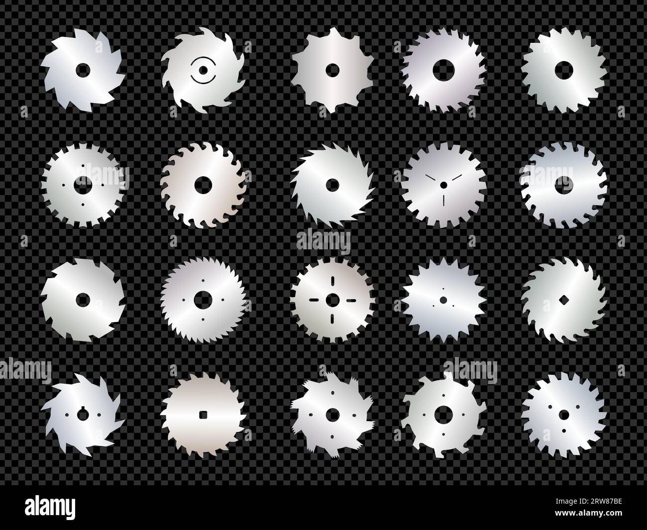 Round blades. Circular saw collection recent vector cutting ...