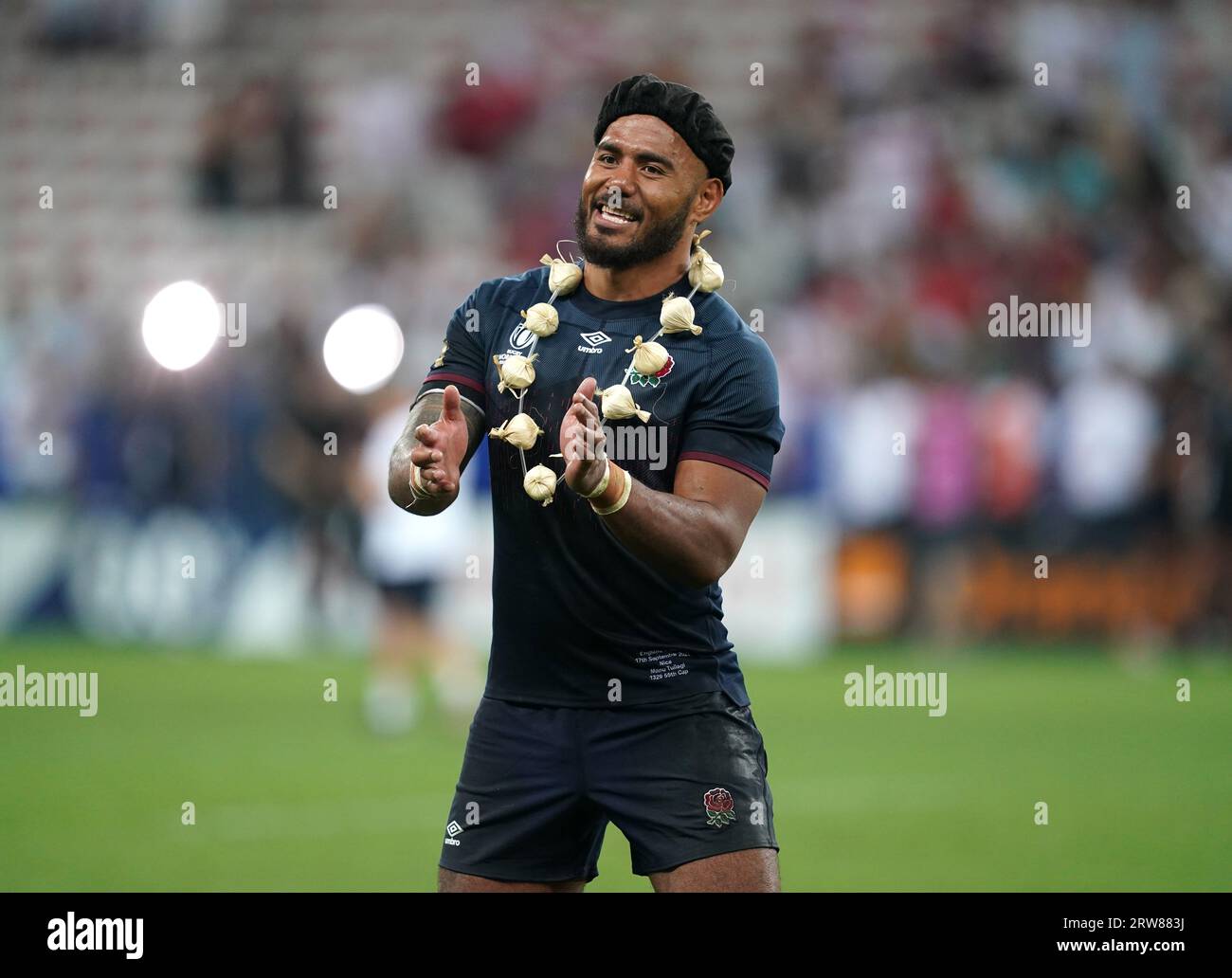 England's Manu Tuilagi celebrates following the Rugby World Cup 2023 ...