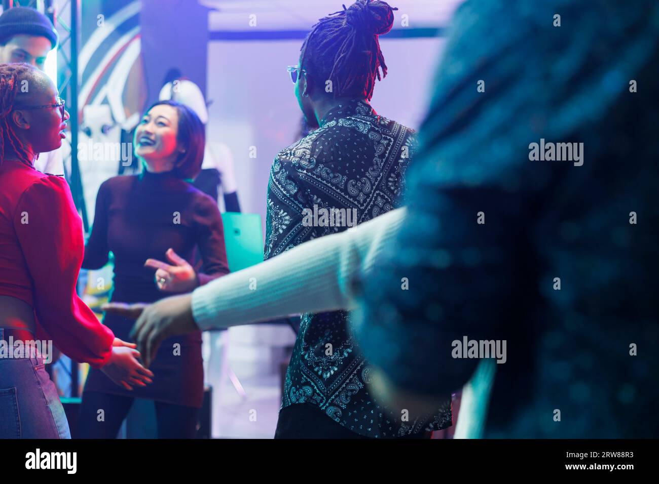 Woman making dance jump hi-res stock photography and images - Alamy
