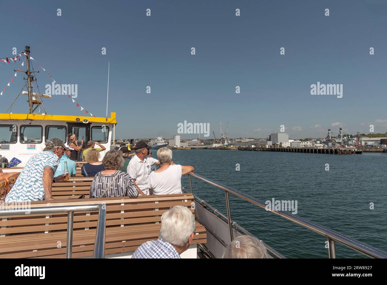 Plymouth, Devon, England, UK. 6th September 2023. Passengers aboard a ...