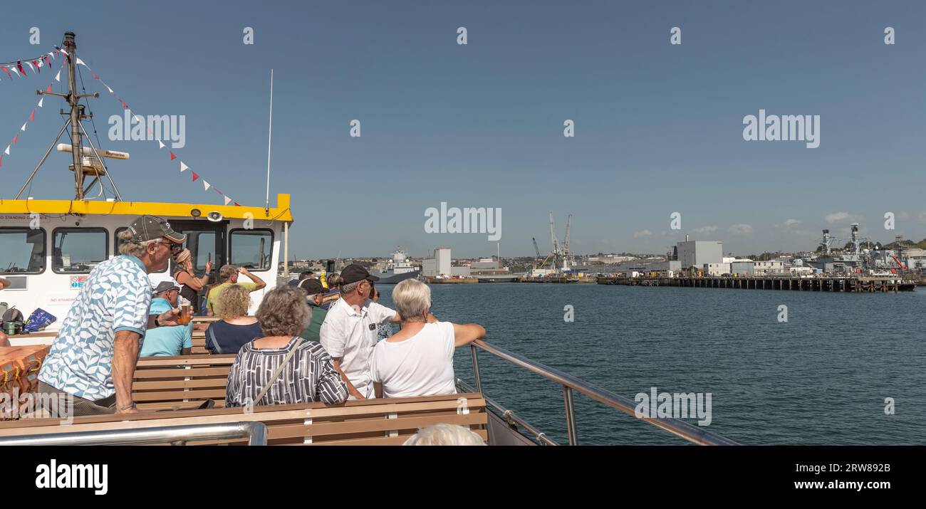 Plymouth, Devon, England, UK. 6th September 2023. Passengers aboard a ...