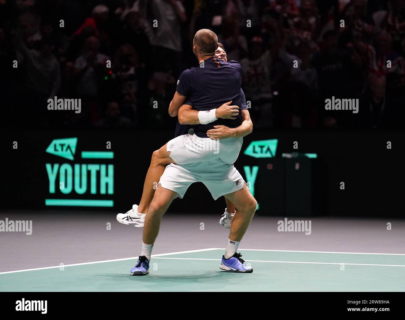 Great Britain's Neal Skupski and Daniel Evans celebrate victory against ...