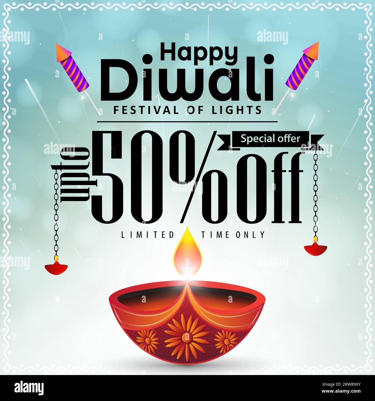 Happy Diwali festival sale offer banner design. Diwali Special Offer ...