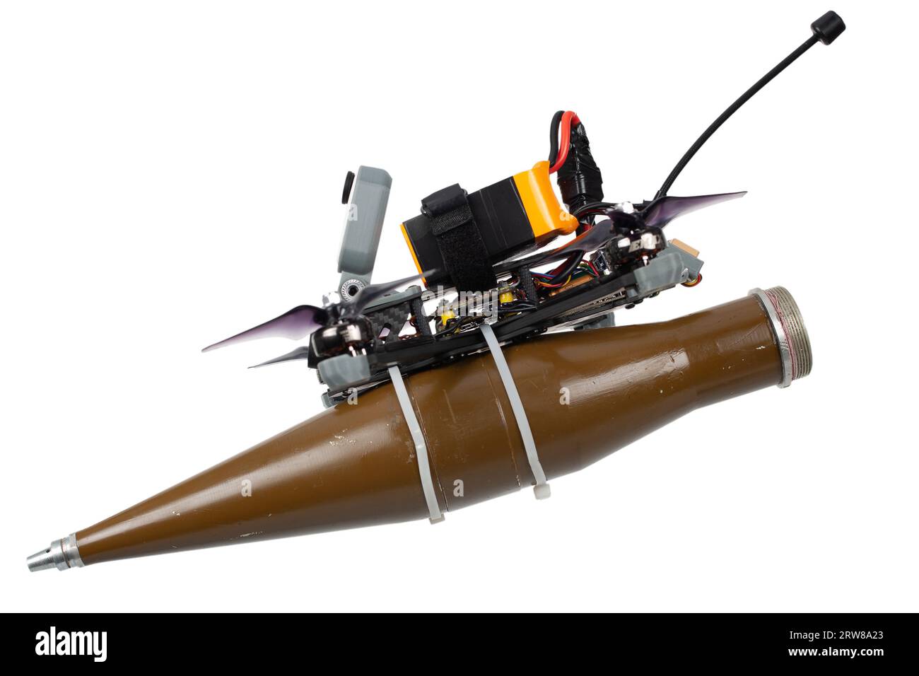 Combat Fpv Drone With Anti Tank Rpg Warhead Lowcost Loitering