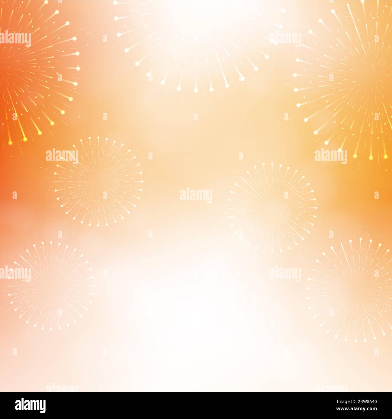 Vector illustration of fireworks on red background. Happy Diwali ...