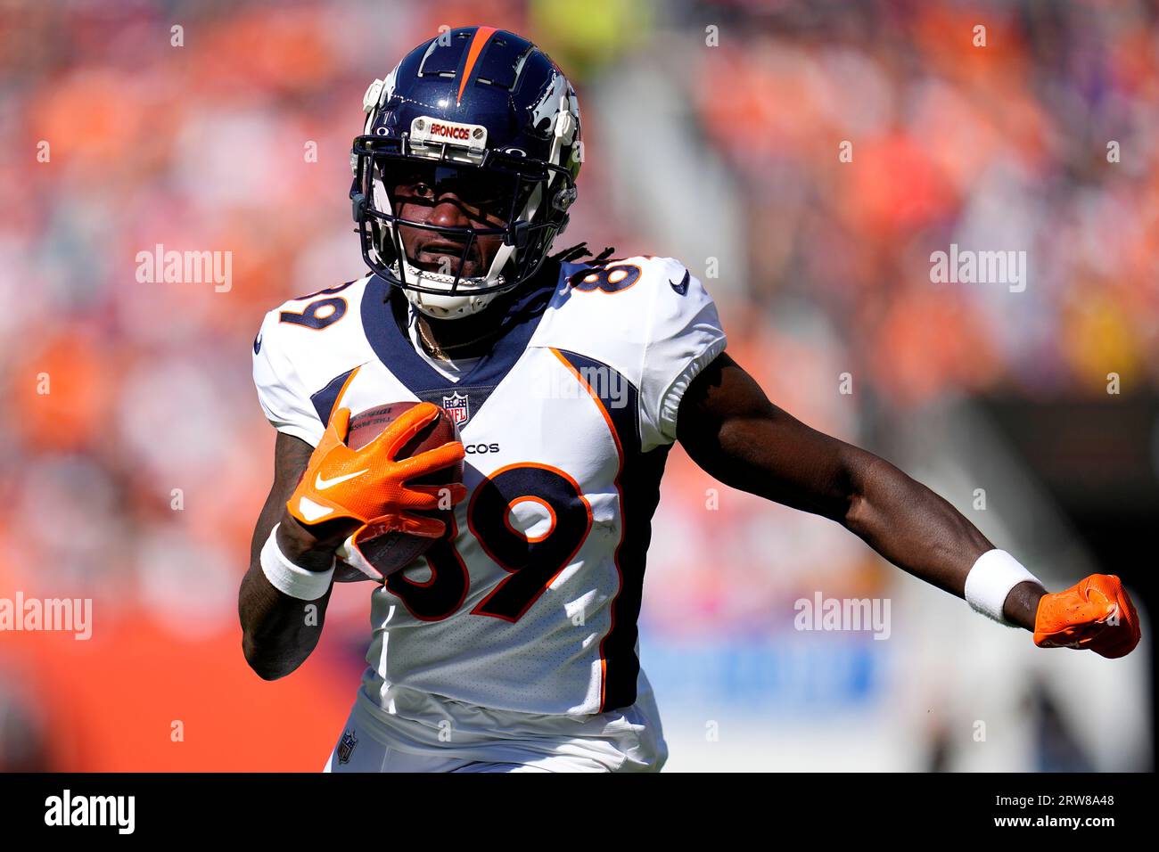 Denver Broncos wide receiver Brandon Johnson scores a touchdown on a 16 ...