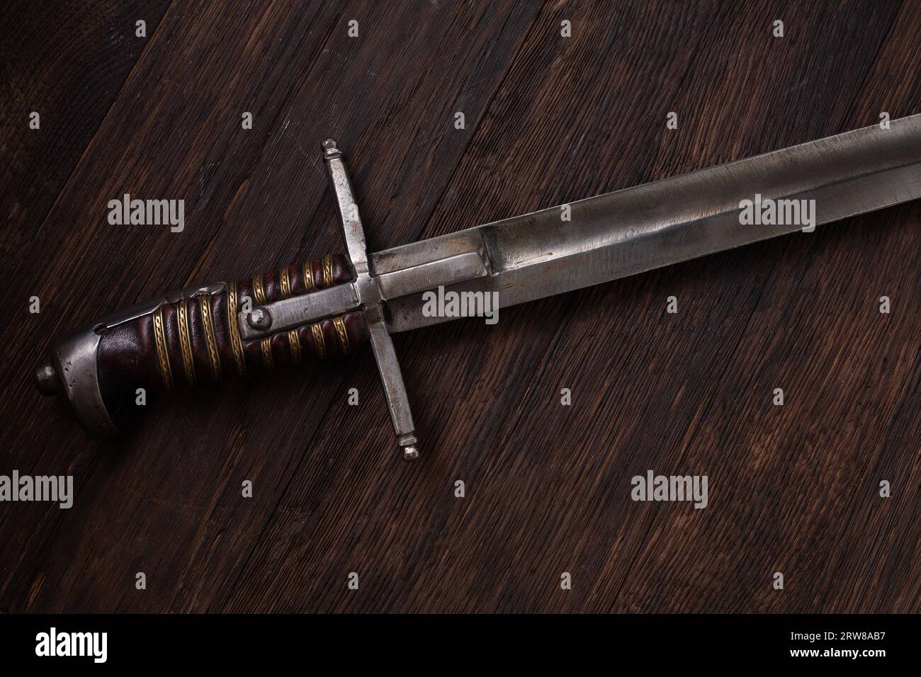 Polish Saber Sword on wooden deck, 17th century. Poland, Lithuania ...