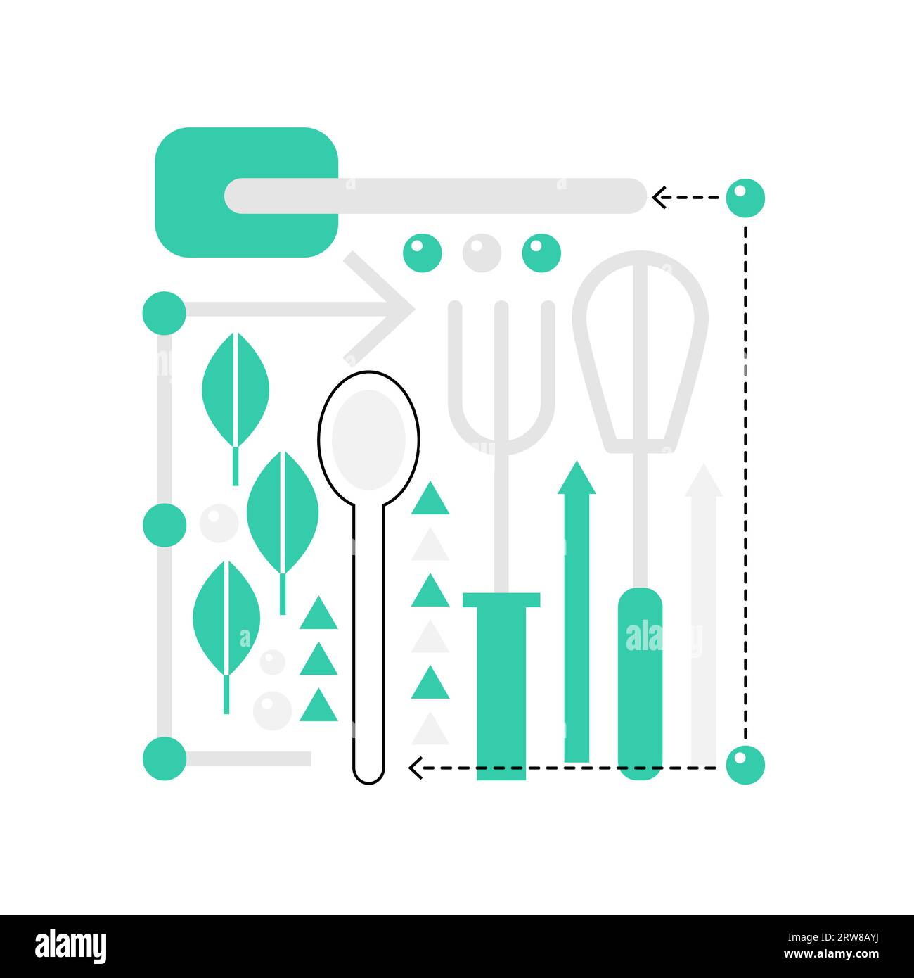 Food kitchen utensils. Food preparing tools, cooking instruments vector ...