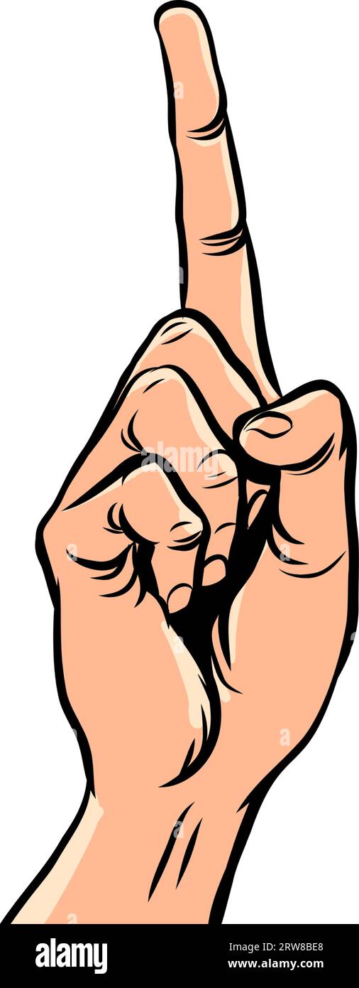 Index finger of a young man. The man hand points up Stock Vector Image & Art - Alamy