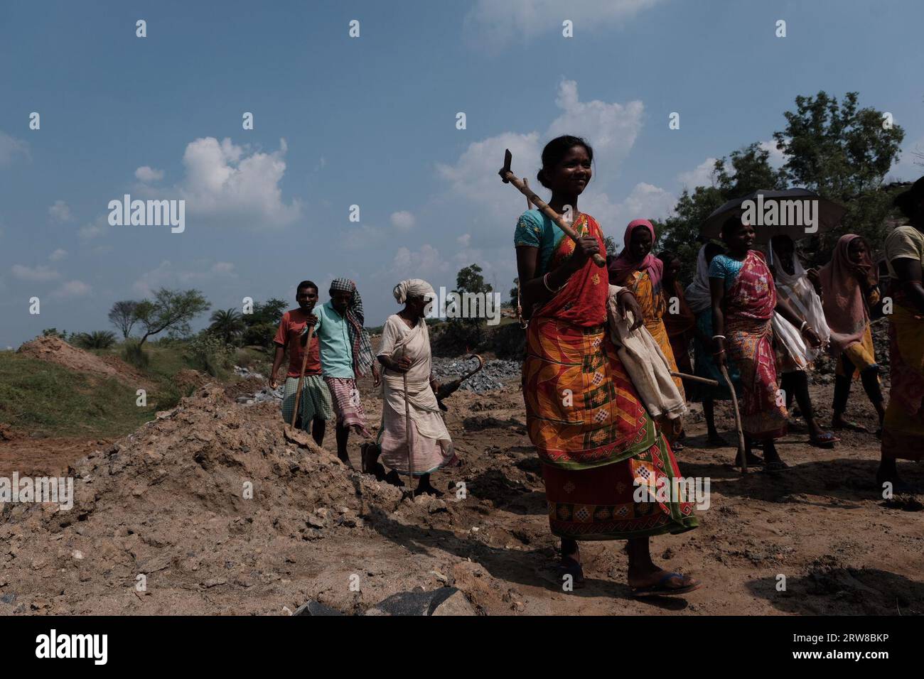 Adibasi protest against "illegal stone mines" that have been burst ...